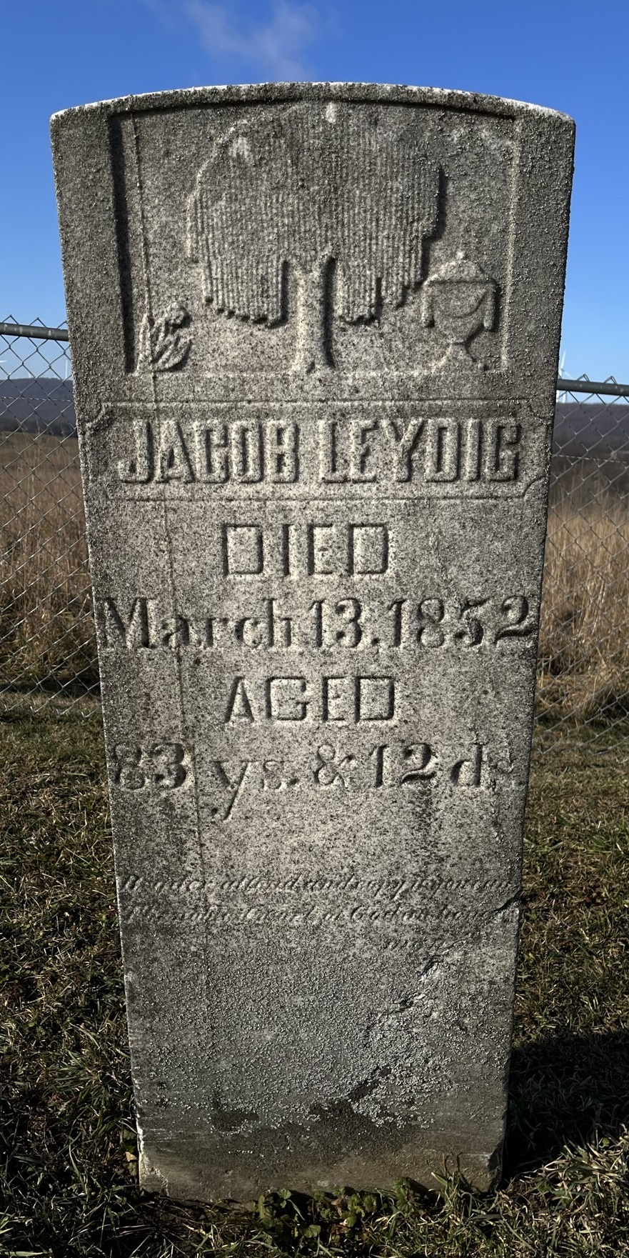 Tombstones of Jacob and Mary Leydig